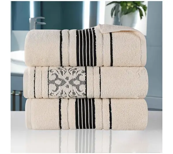 SUPERIOR 4pc Sadie Zero Twist Cotton Absorbent Ath Towel Set - One-color