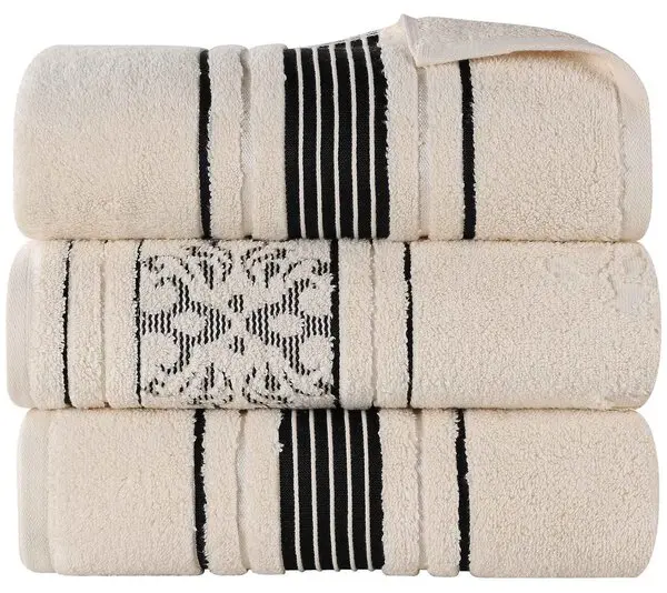 SUPERIOR 4pc Sadie Zero Twist Cotton Absorbent Ath Towel Set