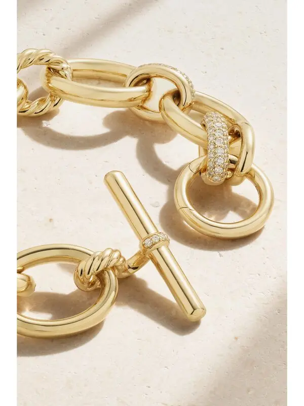 David Yurman Mercer 18-karat Diamond Link Bracelet