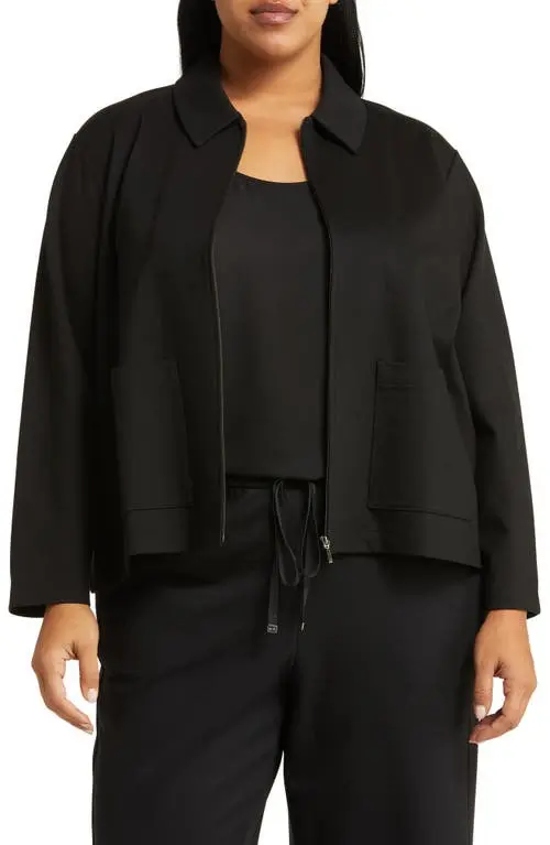 Eileen Fisher Classic Collar Zip Jacket