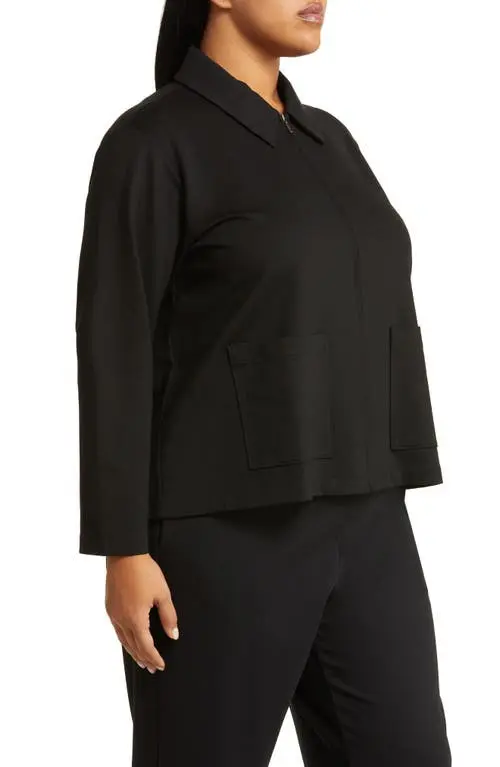 Eileen Fisher Classic Collar Zip Jacket