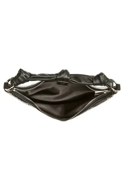 Amina Muaddi Mini Cameron Mesh Hobo Bag