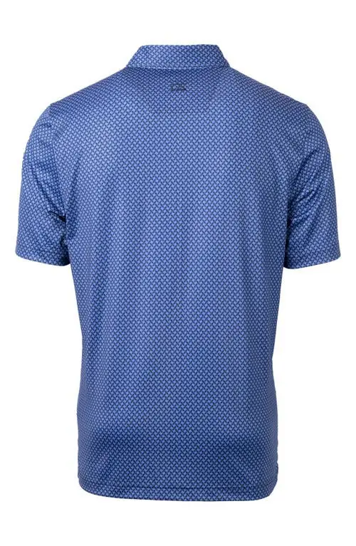 Cutter & Buck Geo Pattern Performance Polo - Navy Blue