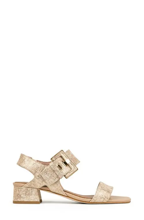 DONALD PLINER Snakeskin Print Sandals - Camel