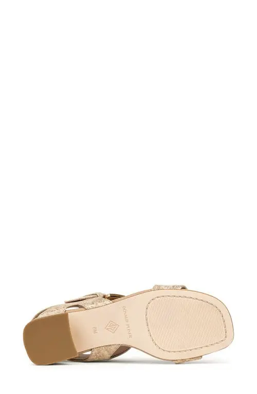 DONALD PLINER Snakeskin Print Sandals - Camel