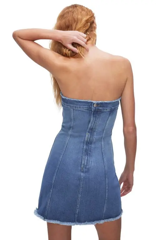 Good American Strapless Denim Tube Minidress In Blue691 - 28% Off |  Editorialist