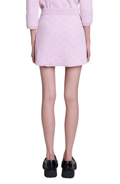 Maje Jenthe Metallic Tonal Print Miniskirt
