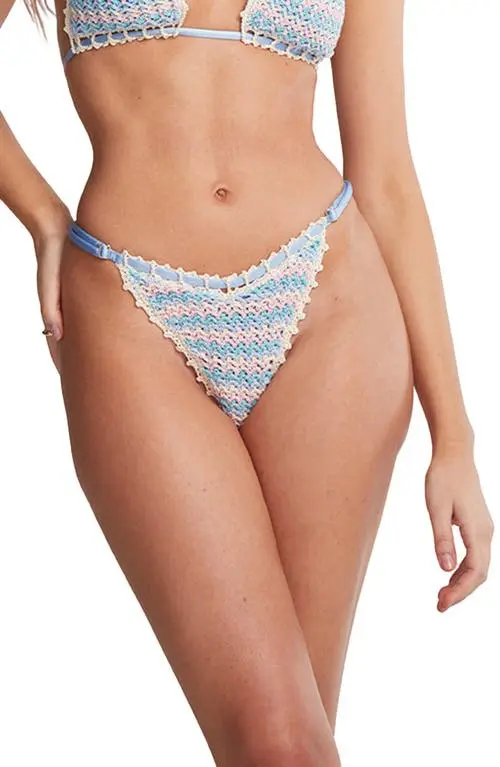 CAPITTANA Isabella Crochet Bikini Bottom - Light Blue