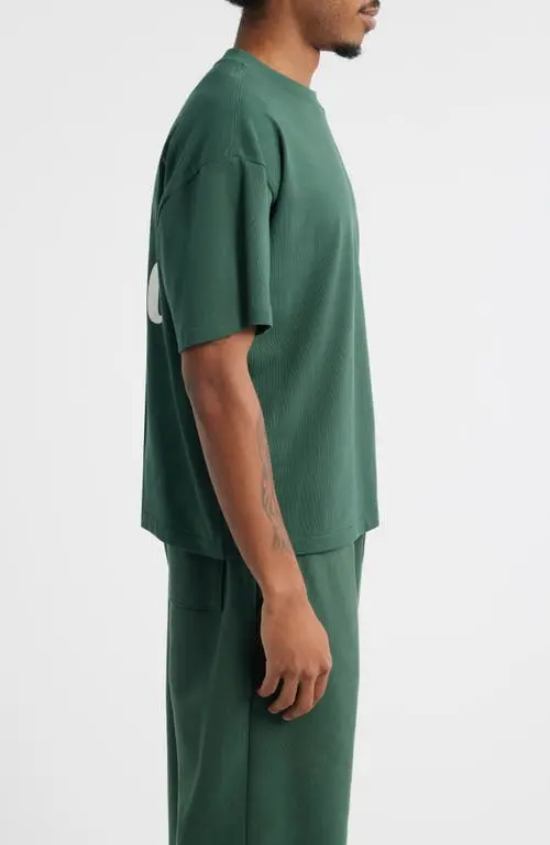 ELWOOD Boxy Heavyweight Cotton Crop T-shirt - Emerald