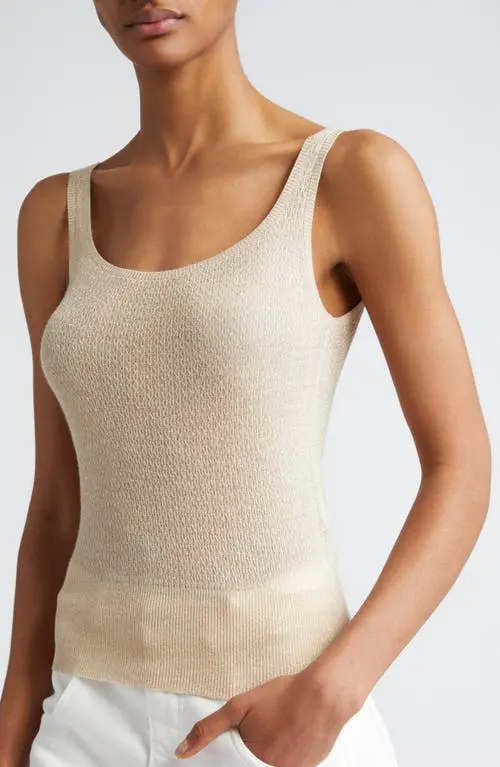 Eleventy Metallic Knit Tank