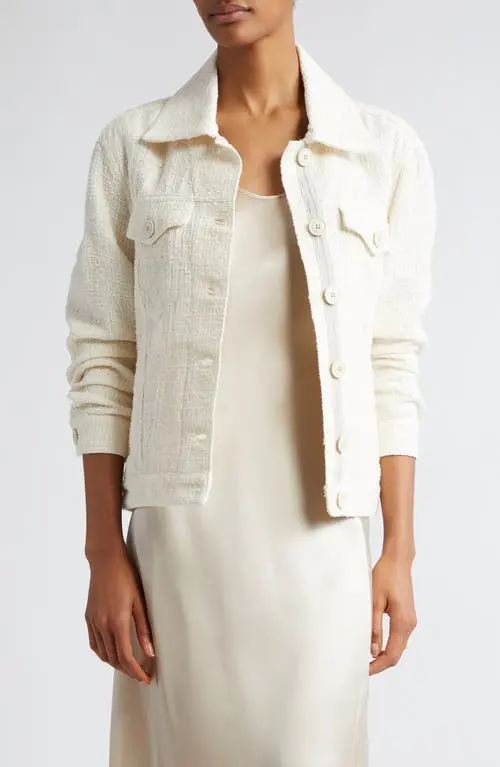 Eleventy Slub Weave Cotton-blend Trucker Jacket