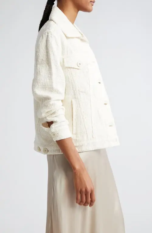 Eleventy Slub Weave Cotton-blend Trucker Jacket