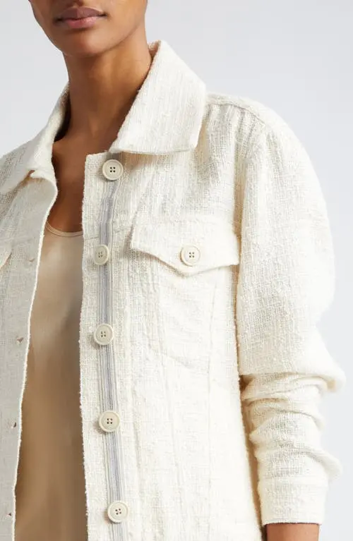 Eleventy Slub Weave Cotton-blend Trucker Jacket