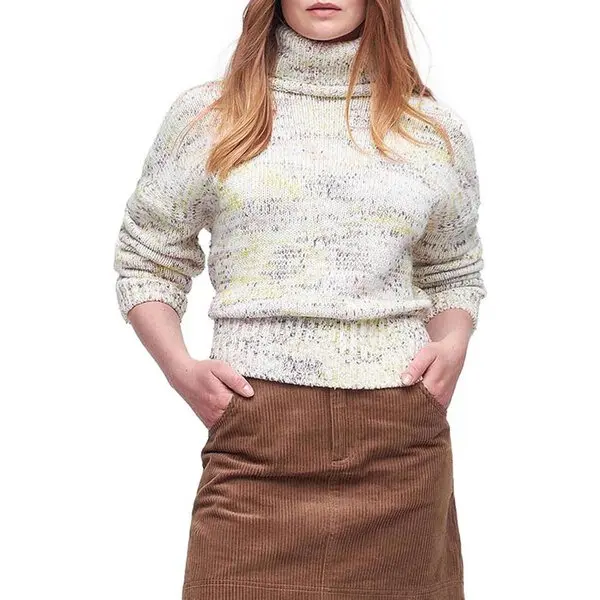 Barbour Marled Cotton-blend Turtleneck Sweater