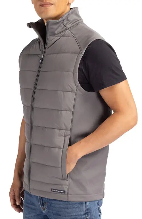 Cutter & Buck Evoke Hybrid Softshell Vest - Elemental Grey