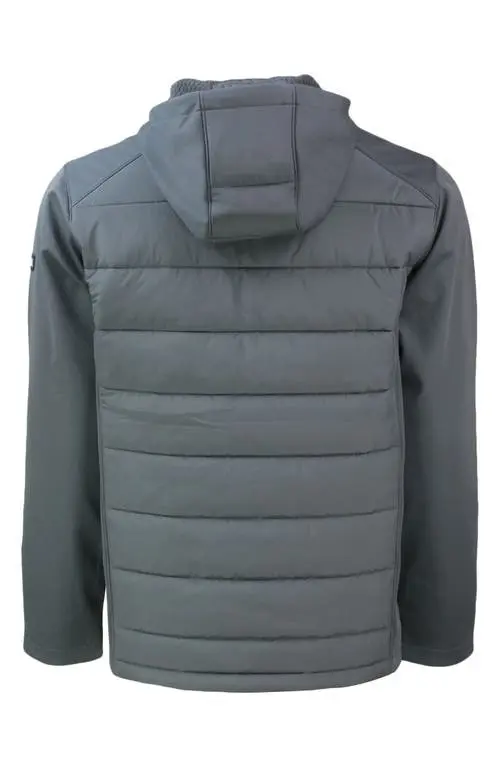 Cutter & Buck Evoke Hybrid Softshell Hooded Jacket - Elemental Grey