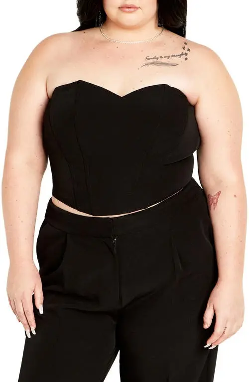 City Chic Alexis Strapless Corset Top