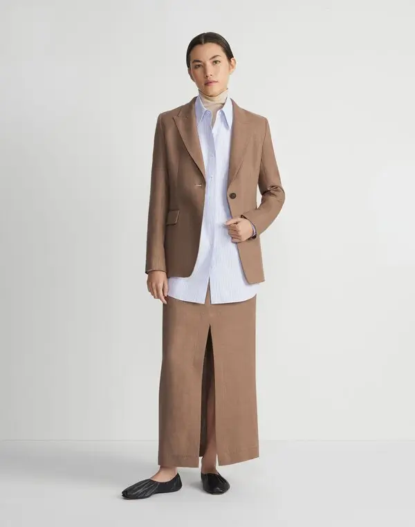Lafayette 148 New York Linen Single Button Cutaway Blazer