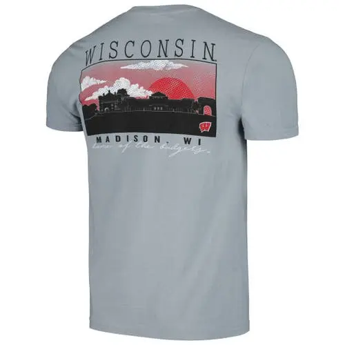 IMAGE ONE Wisconsin Badgers Campus Scene Comfort Colors T-shirt