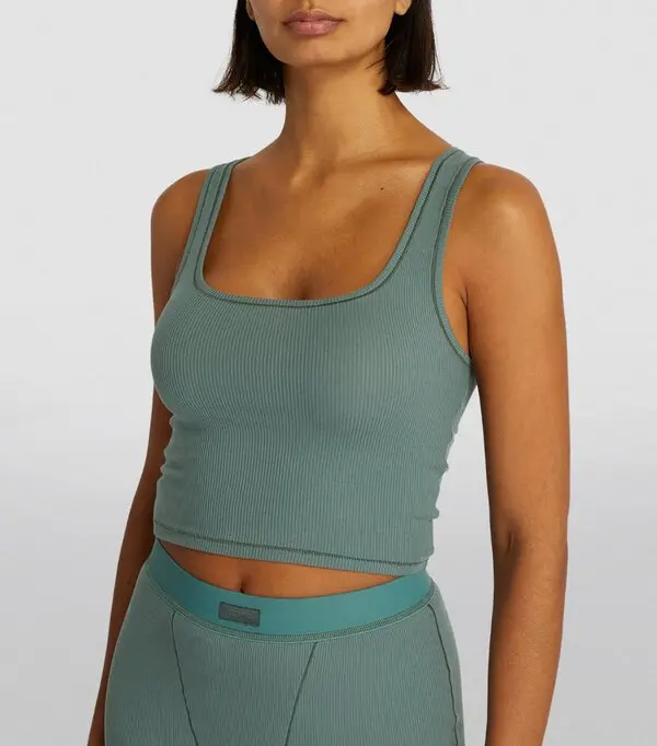 SKIMS 3 Pack Of Cotton Ribbed Tank Tops
