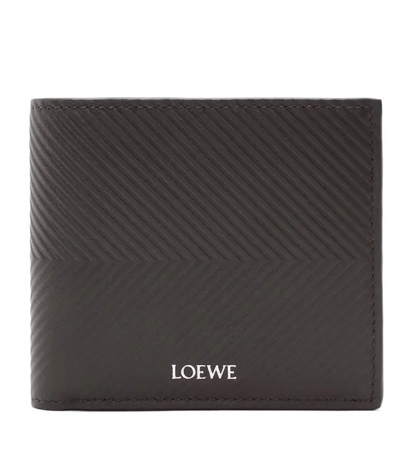 Loewe Leather Bifold Wallet - Grey