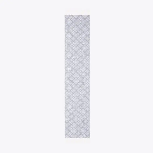 Tory Burch T Monogram Oblong Scarf - Dusky Blue
