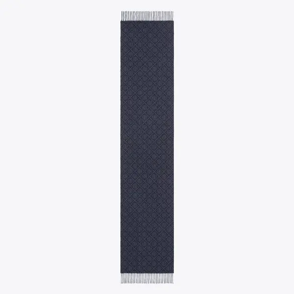 Tory Burch T Monogram Oblong Scarf - Tory Navy