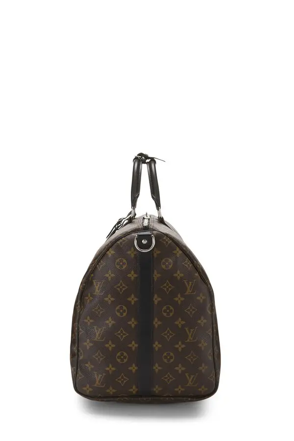 LOUIS VUITTON Monogram Macassar Keepall Bandouliere 55 - Brown