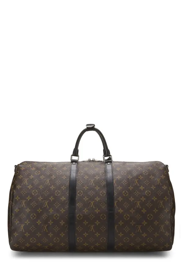 LOUIS VUITTON Monogram Macassar Keepall Bandouliere 55 - Brown
