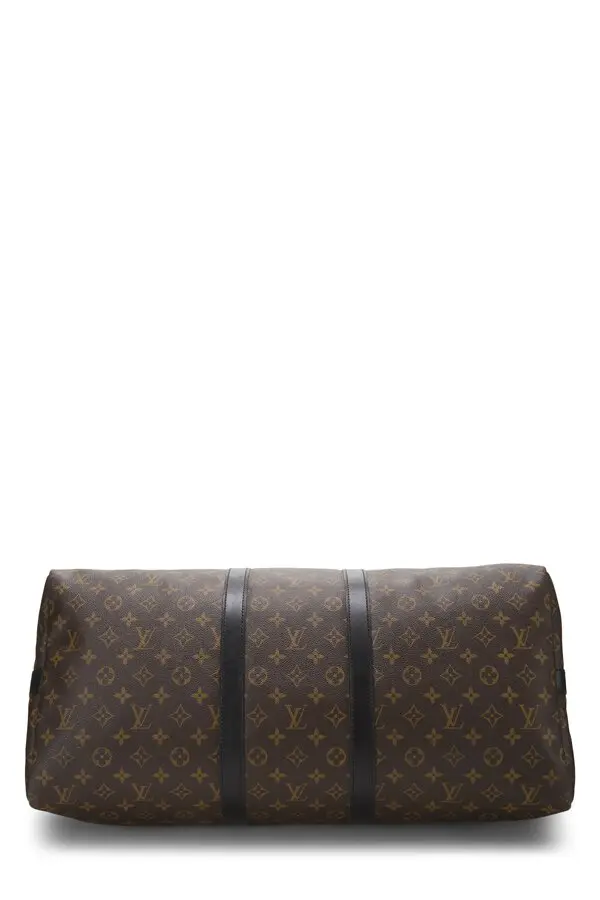 LOUIS VUITTON Monogram Macassar Keepall Bandouliere 55 - Brown