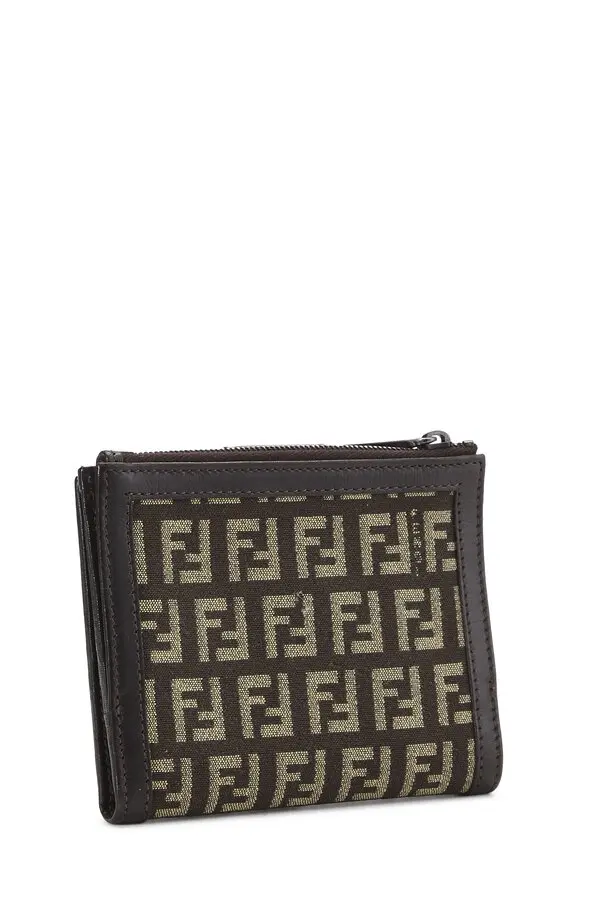 Fendi Zucchino Canvas Compact Wallet