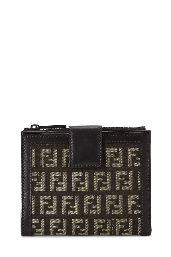 Fendi Zucchino Canvas Compact Wallet
