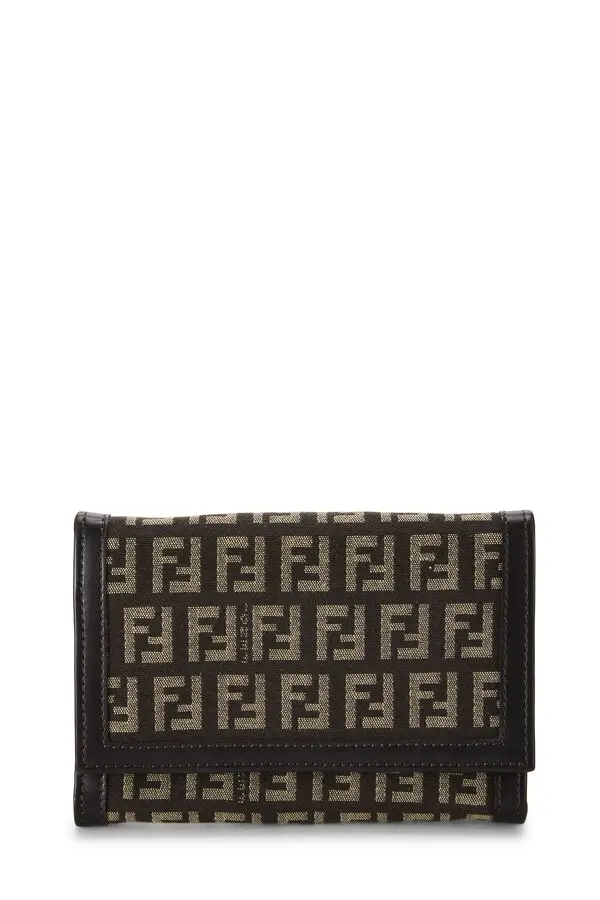 Fendi Zucchino Canvas Compact Wallet
