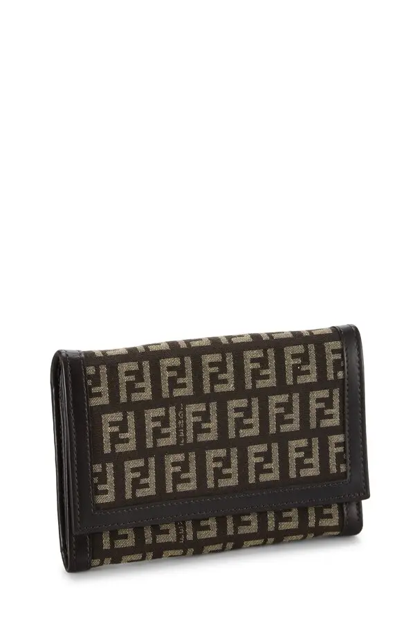 Fendi Zucchino Canvas Compact Wallet