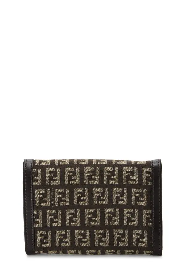 Fendi Zucchino Canvas Compact Wallet