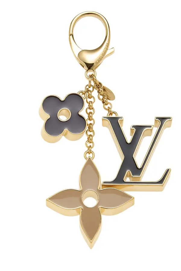LOUIS VUITTON Fleur De Monogram Bag Charm - Beige