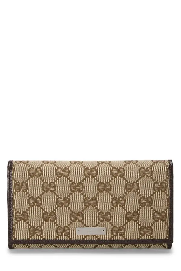 Gucci Original Gg Canvas Continental Wallet - Brown