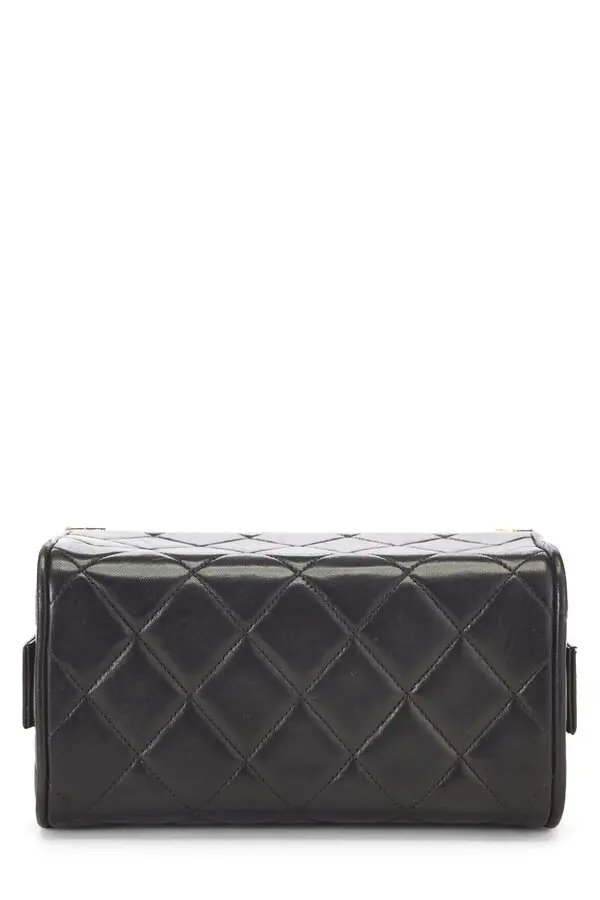 Chanel Quilted Lambskin Box Vanity - Black