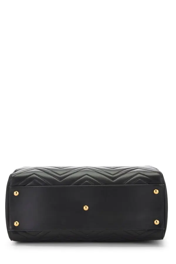 Gucci Leather Gg Marmont Top Handle Bag