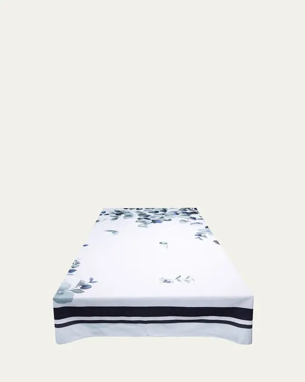 THE LINO Eucalyptus Tablecloth, 71" X 125 - Navy