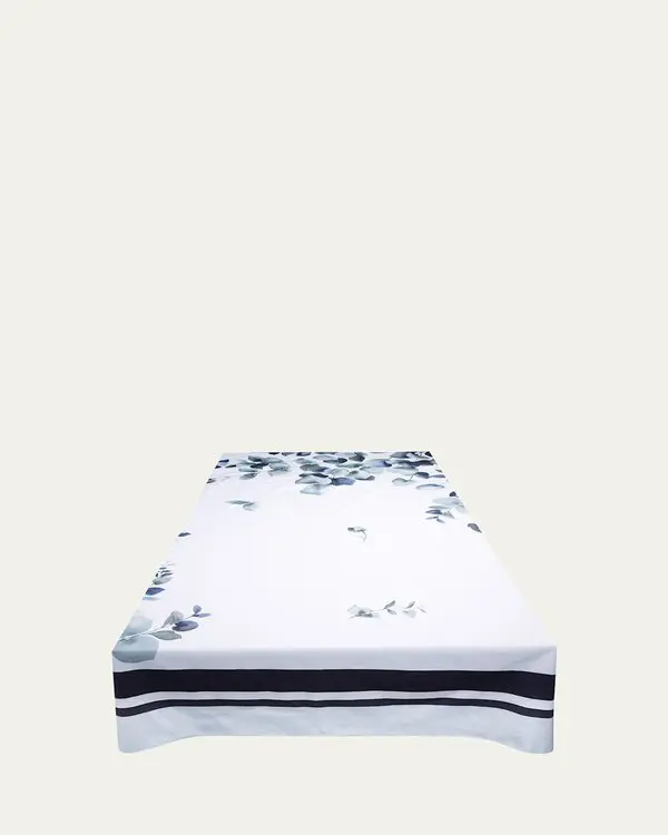 THE LINO Eucalyptus Tablecloth, 71" X 144 - Navy