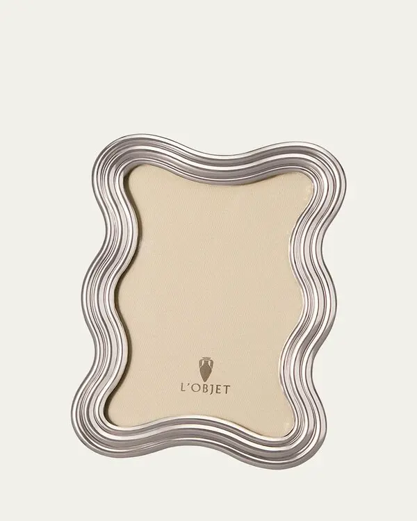 L'Objet Ripple Frame, 4" X 6 - Platinum