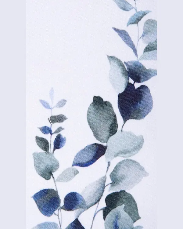 THE LINO Eucalyptus Tablecloth, 71" Round - Navy