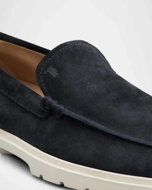 TOD & APOS;S Suede Penny Loafers - Blue