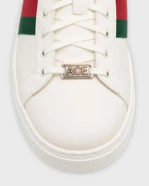 Gucci Ace Leather Low-top Sneakers - White