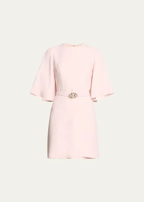 andrew gn pink dress $2245 Andrew GN Women's Pink Flounce-Hem Mini Dress Size 40