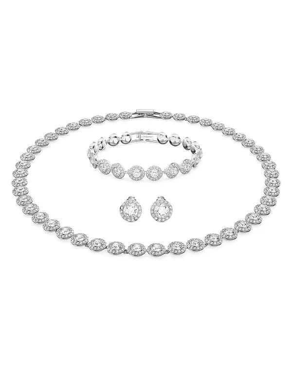 SWAROVSKI Una Necklace, Bracelet & Stud Earrings Set - Silver