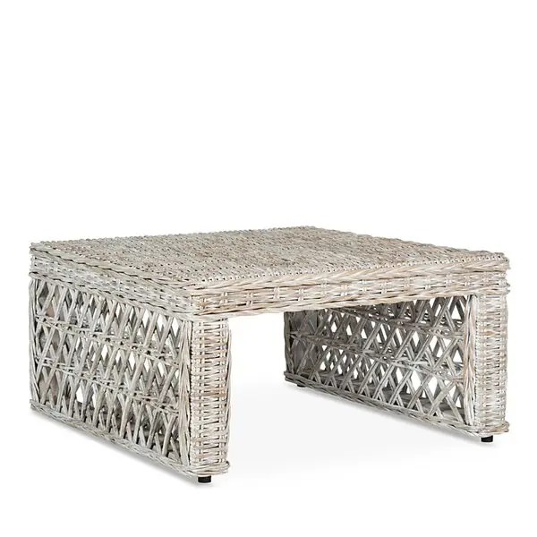 SAFAVIEH Couture Shila Wicker Coffee Table - White Wash
