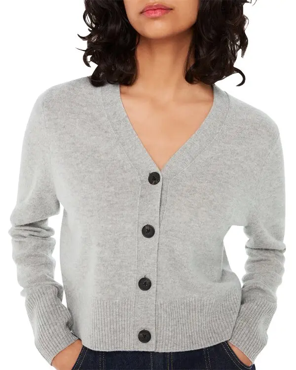 Whistles Cropped Wool Cardigan