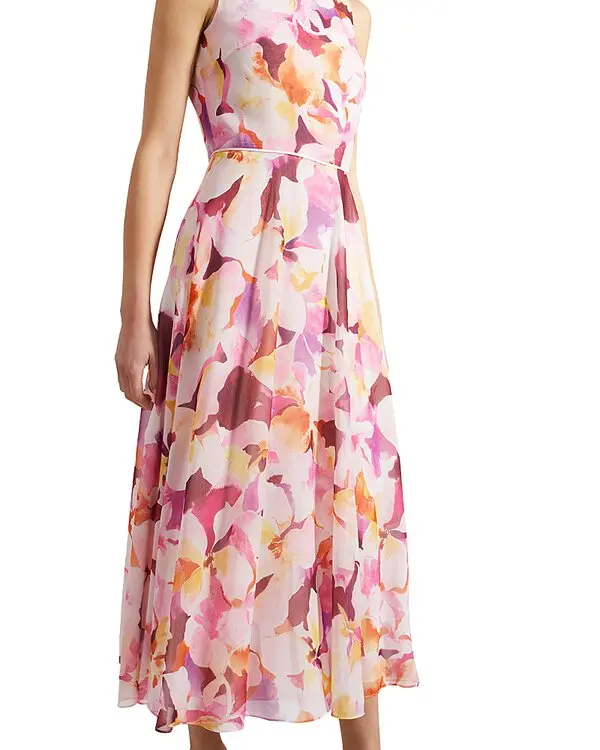 open lace back dress Hobbs silk pink